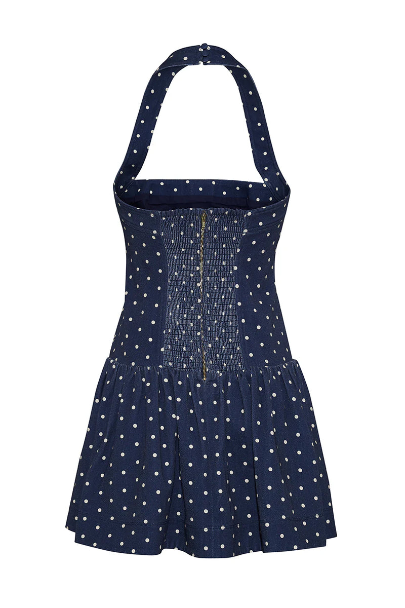 Felicity Mini Dress in Dots Navy – Bunny and Babe Winnetka