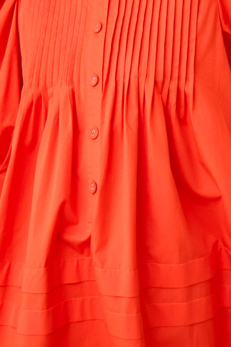 Sidney Dress in Red Orange – Bunny and Babe Winnetka